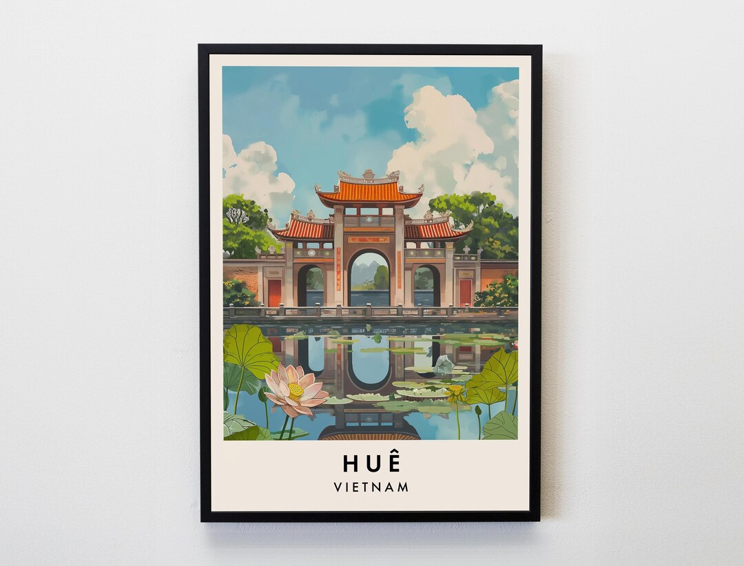 Hue Vietnam Travel Print, Wall Art Hue , Hue Poster, Vietnam Travel ...