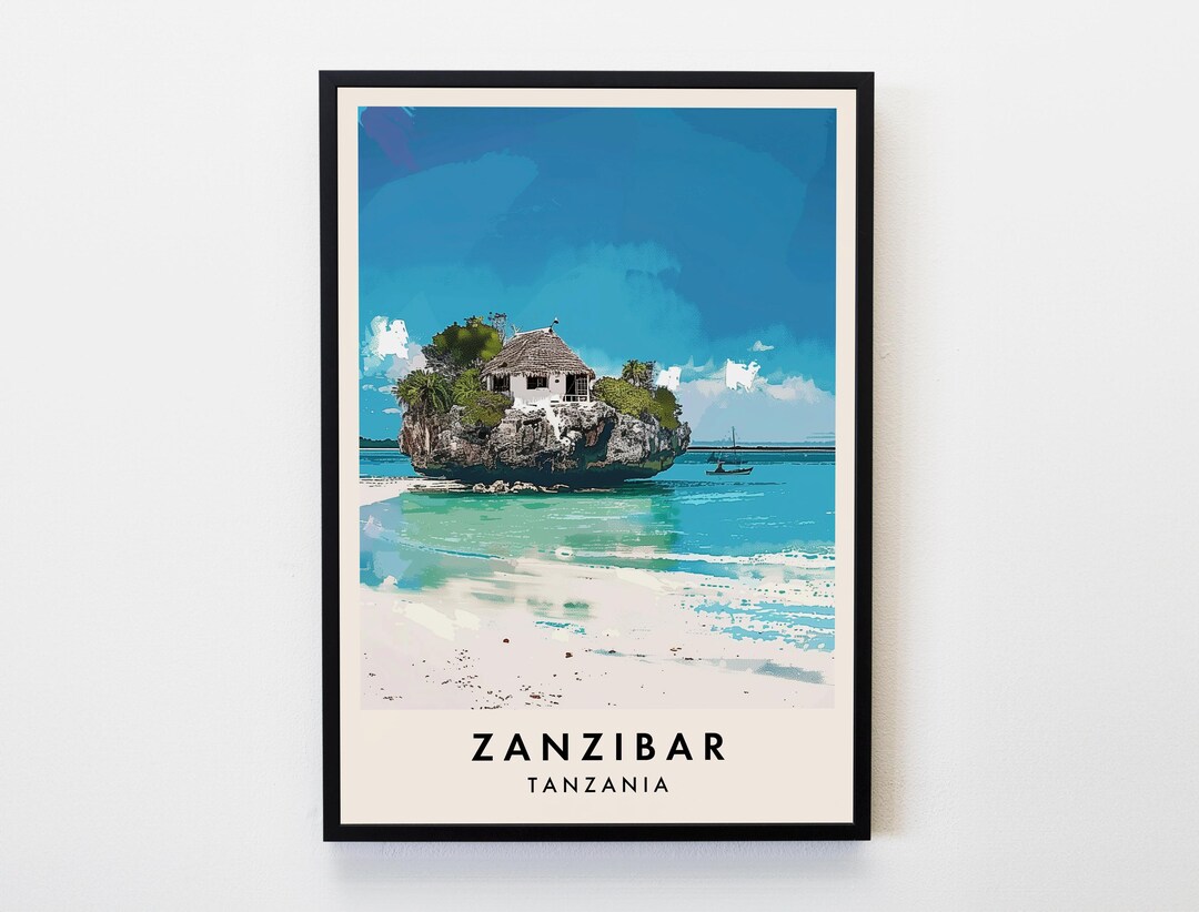 Zanzibar Travel Print, Wall Art Zanzibar, Zanzibar Poster, Africa ...