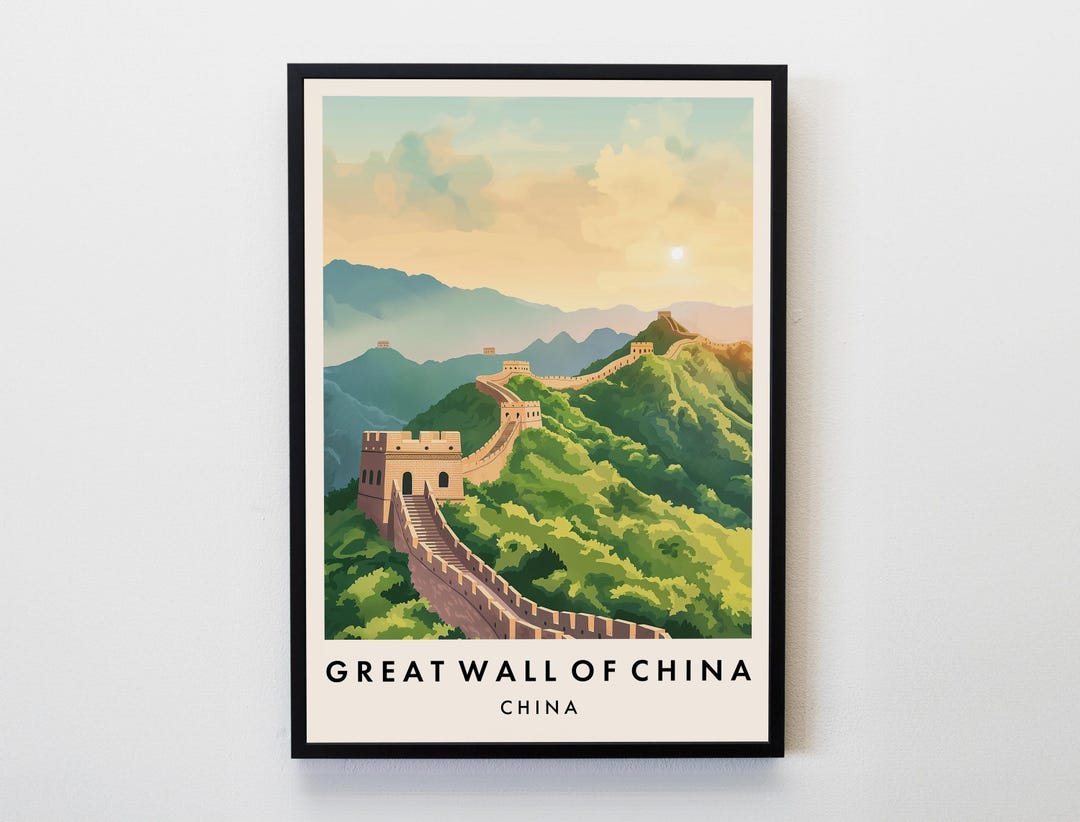 Great Wall of China Travel Print, Wall Art Great Wall of China Poster ...