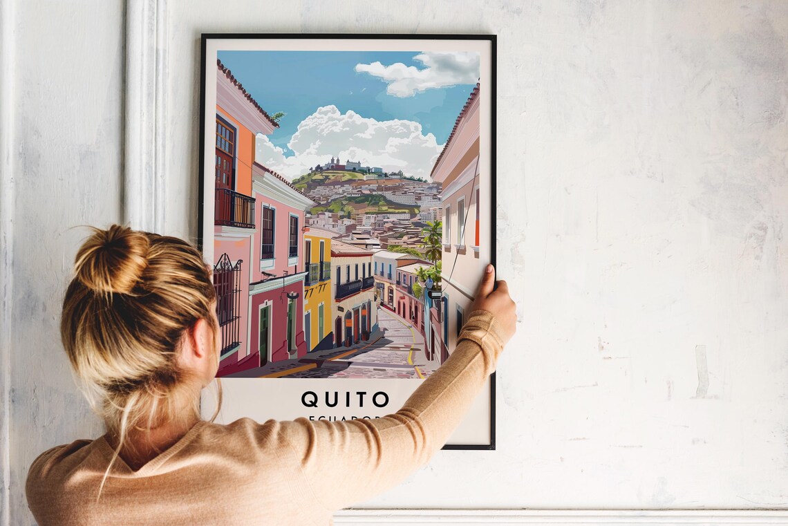 Quito Travel Print, Wall Art Quito, Quito Poster, Ecuador Gift, Ecuador ...