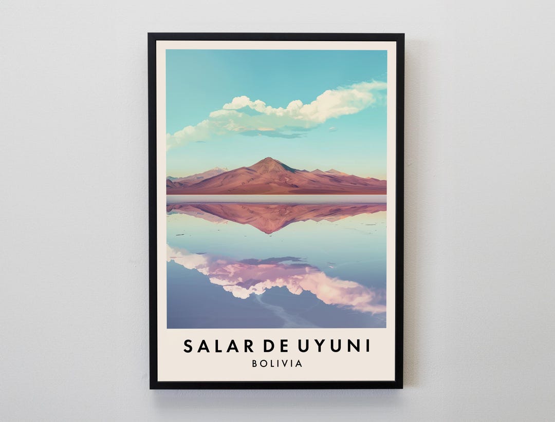 Salar De Uyuni Travel Print, Wall Art Boliva Salt Flats, Bolivia Gift ...