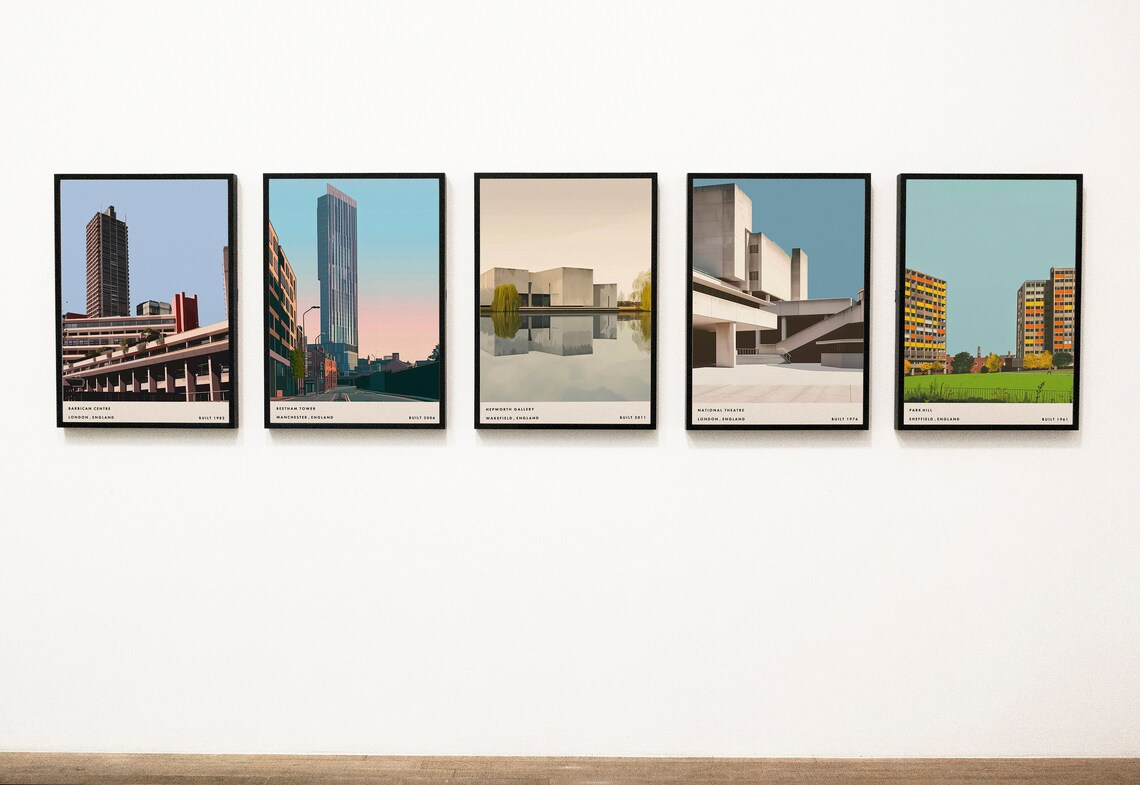 Leadenhall Building, Architecture Poster, Retro Poster, Mid Century ...