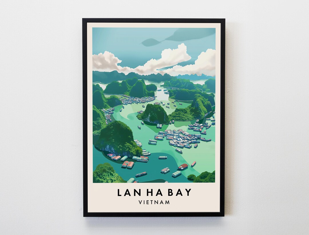 Lan Ha Bay Travel Print, Wall Art Lan Ha Bay, Lan Ha Bay Poster ...
