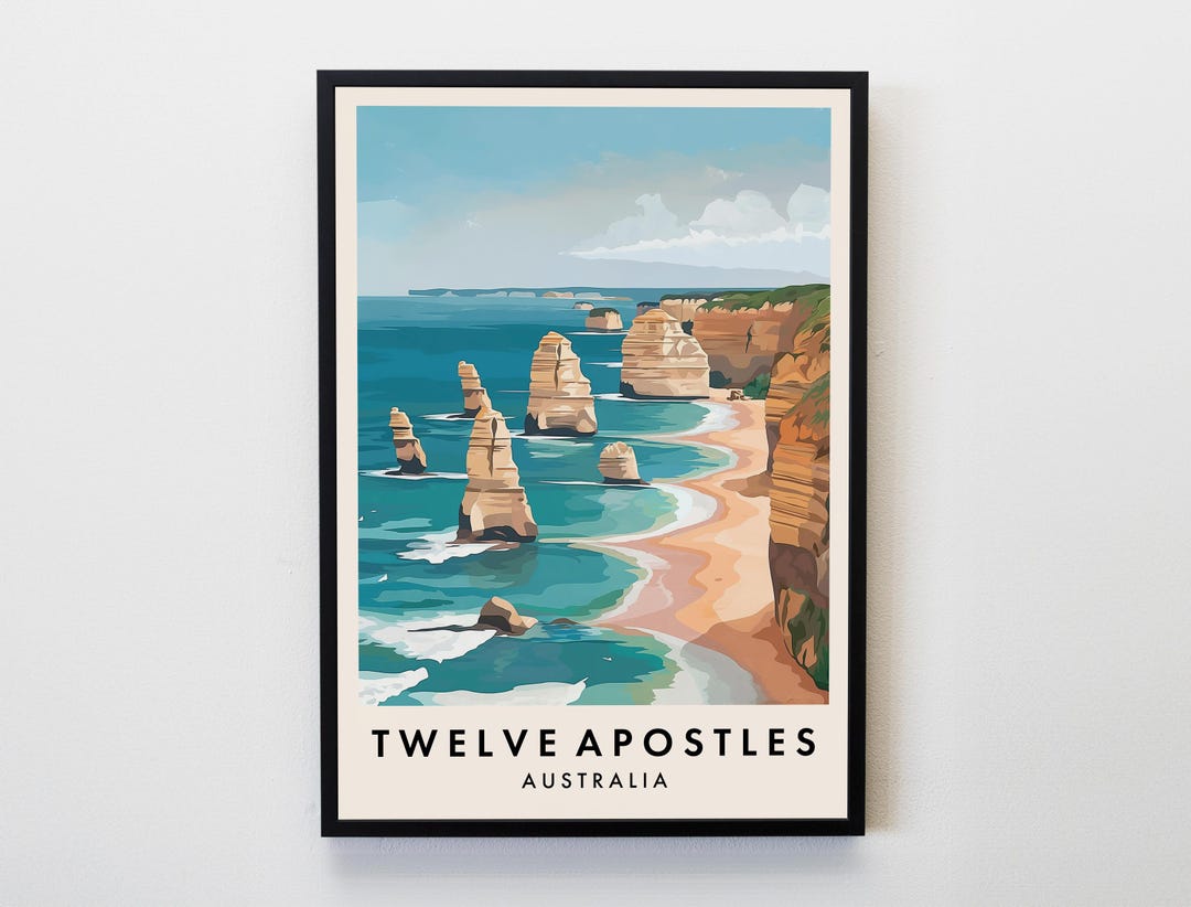 Twelve Apostles Travel Print, Wall Art Twelve Apostles Poster ...