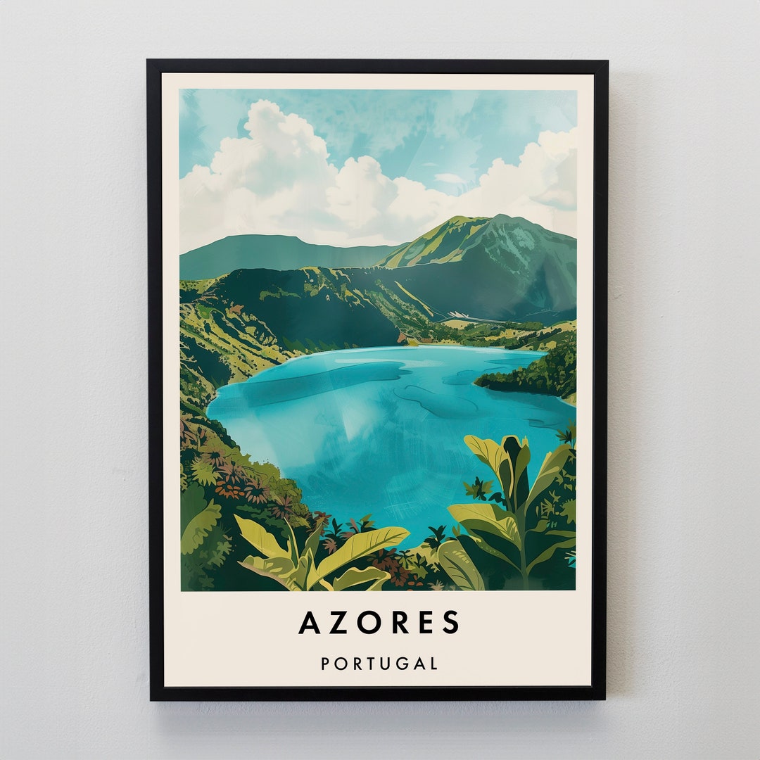 Azores Travel Print, Wall Art Azores, Azores Print, Azores Poster ...