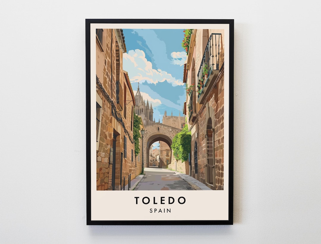 Toledo Travel Print, Wall Art Toledo, Toledo Poster, Spain Travel Print ...