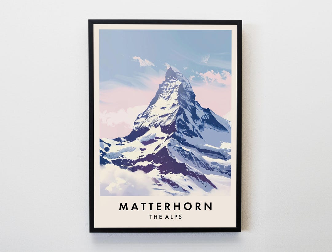 Matterhorn Travel Print, Wall Art Matterhorn Poster, the Alps Travel ...
