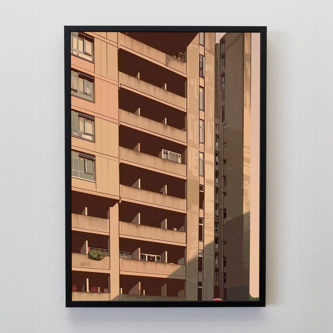 Brutalist Architecture Poster, Retro Poster, Mid Century Modern Poster ...