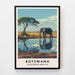 Botswana Travel Print, Wall Art Botswana Poster, Botswana Africa Travel ...