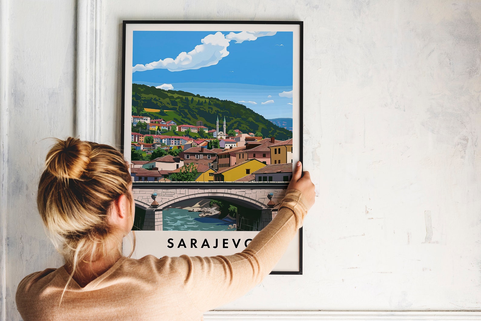 Sarajevo Travel Print, Wall Art Sarajevo, Sarajevo Print, Sarajevo ...
