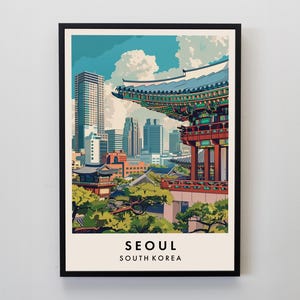 Seoul Travel Print, Wall Art Seoul, Seoul Print, Seoul Poster, Seoul ...