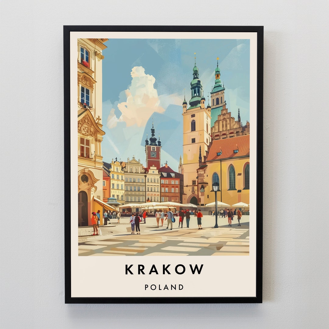Krakow Travel Print, Wall Art Krakow, Krakow Print, Krakow Travel ...
