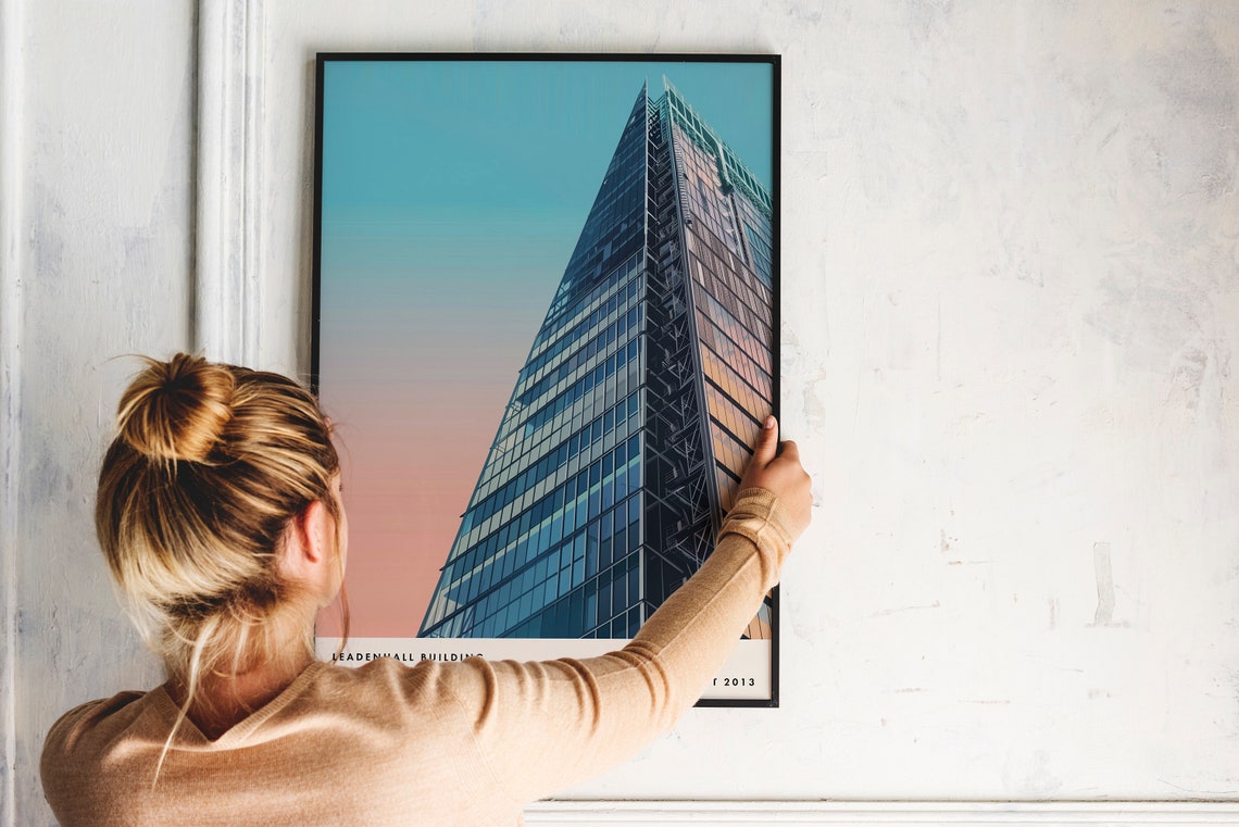 Leadenhall Building, Architecture Poster, Retro Poster, Mid Century ...