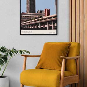 Barbican Centre London, Architecture Poster, Retro Poster, Mid Century ...