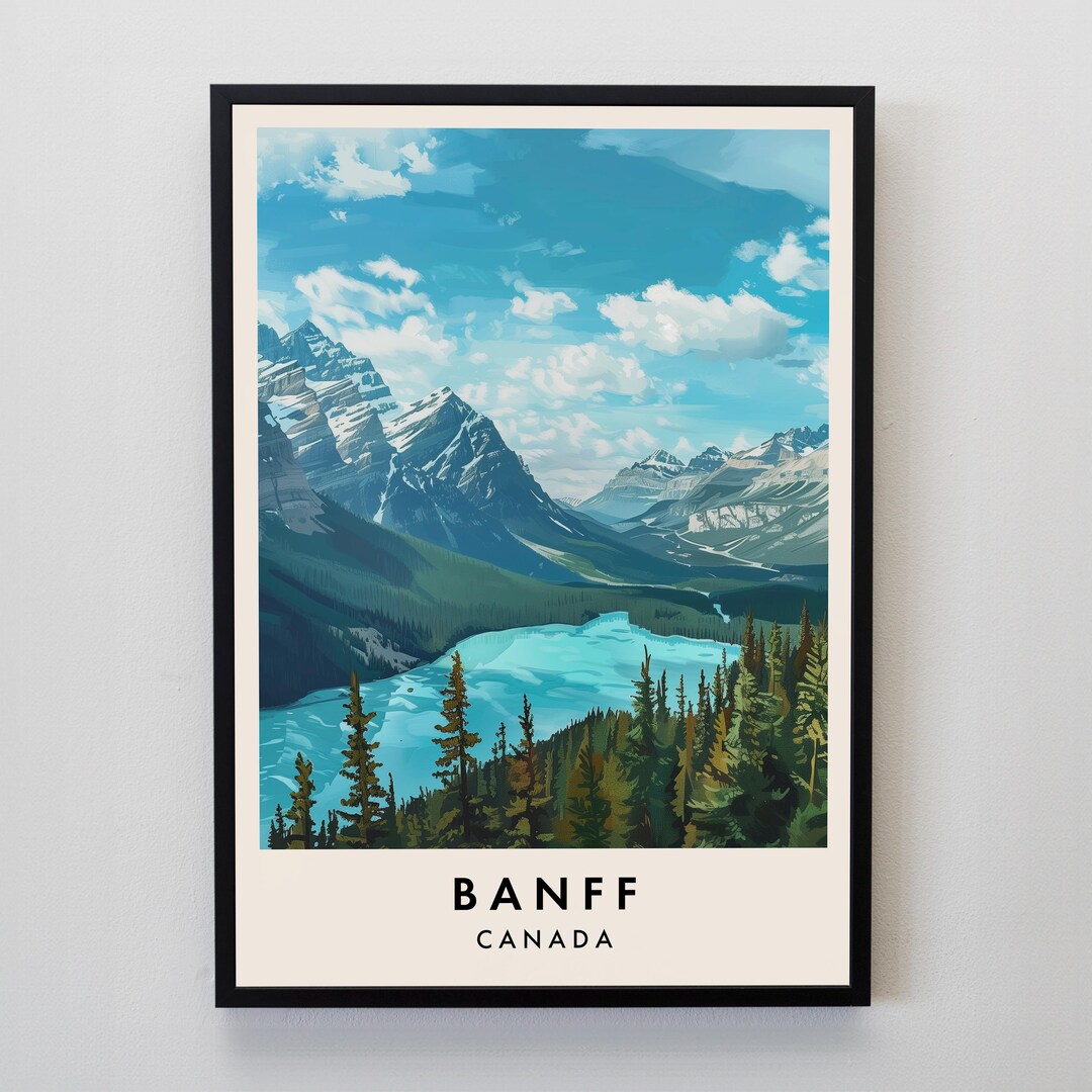 Banff National Park Travel Print, Wall Art Banff, Banff Print, Banff Poster, Banff Gift Art ...