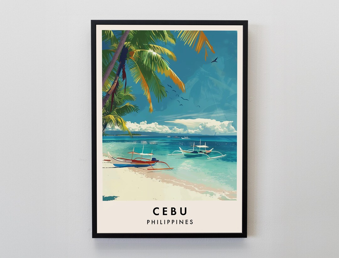 Cebu Travel Print, Wall Art Cebu, Cebu Print, Cebu Poster, Philippines ...