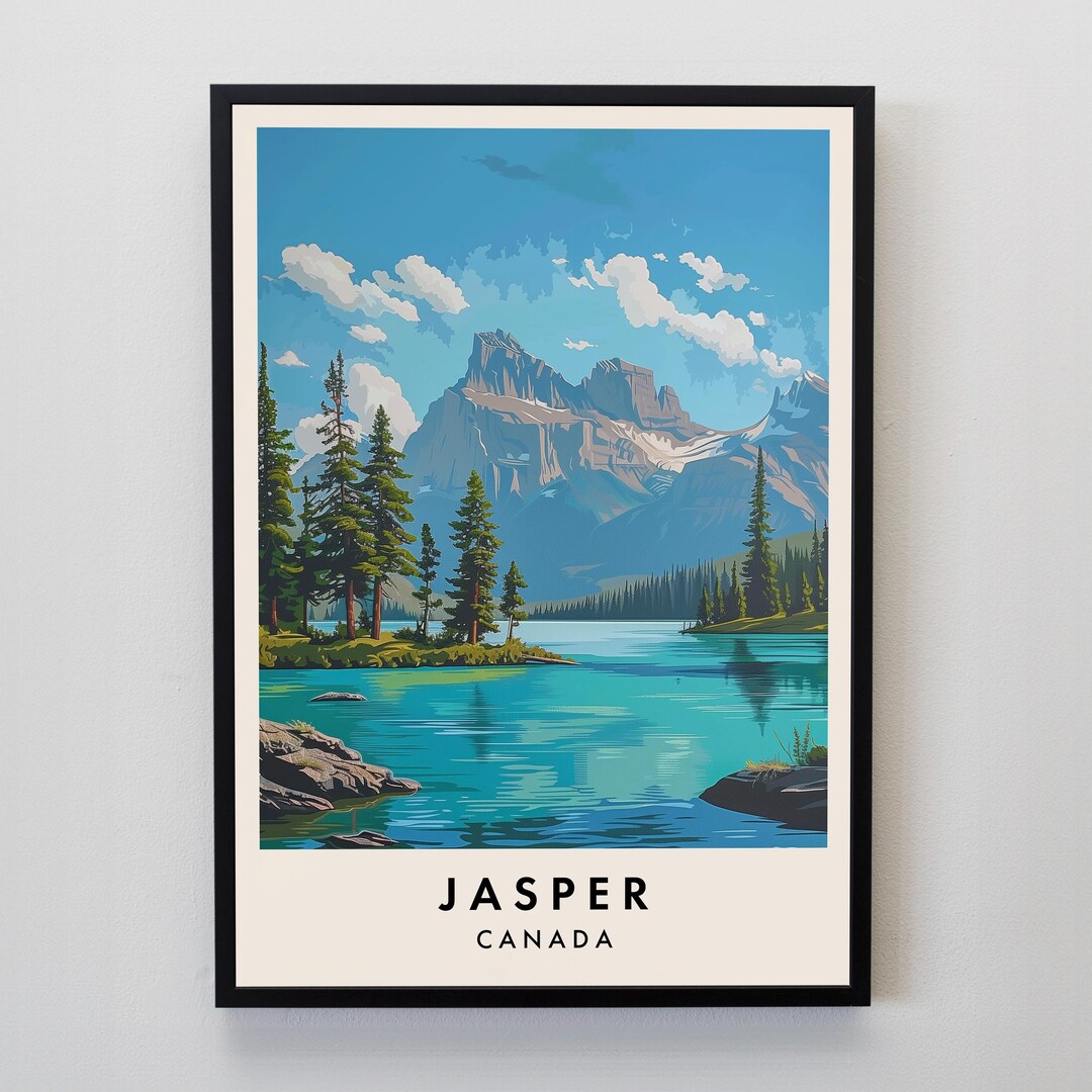 Jasper National Park Travel Print, Wall Art Jasper, Jasper Print ...