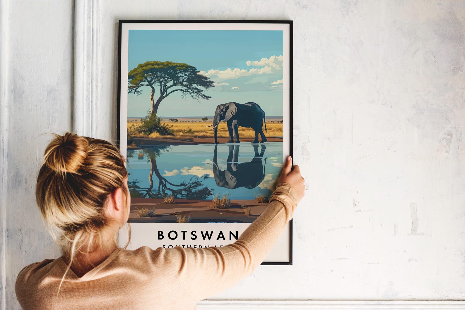 Botswana Travel Print, Wall Art Botswana Poster, Botswana Africa Travel ...