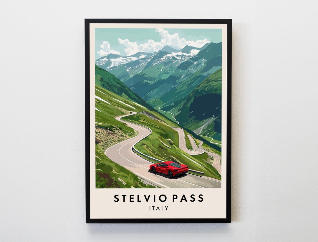 Stelvio Pass Travel Print, Wall Art Stelvio Pass, Italy Travel Print ...