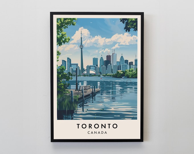 Toronto Map Art Illustrated City Map Toronto Poster Moving Gift Toronto ...