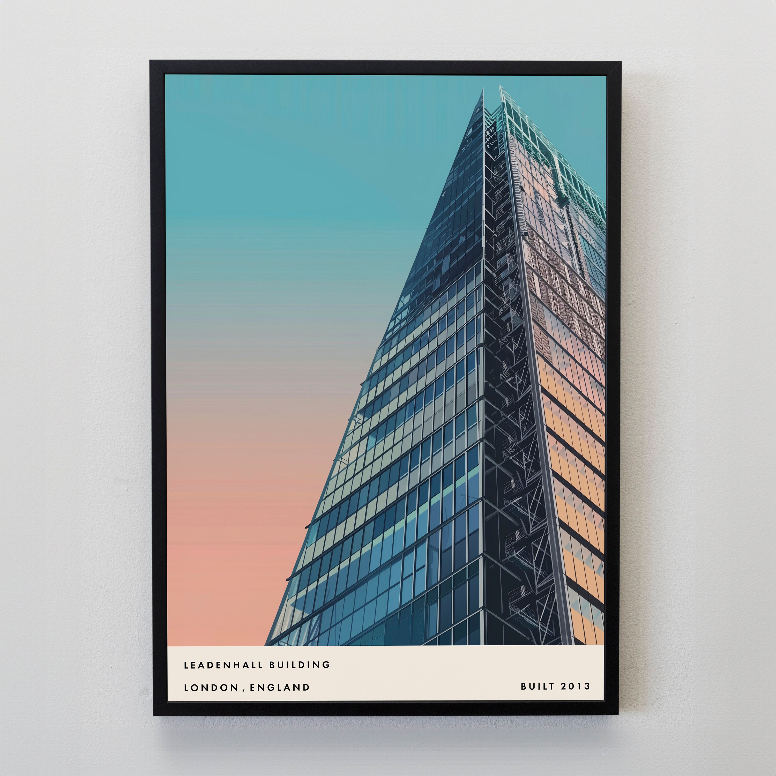 Leadenhall Building, Architecture Poster, Retro Poster, Mid Century ...
