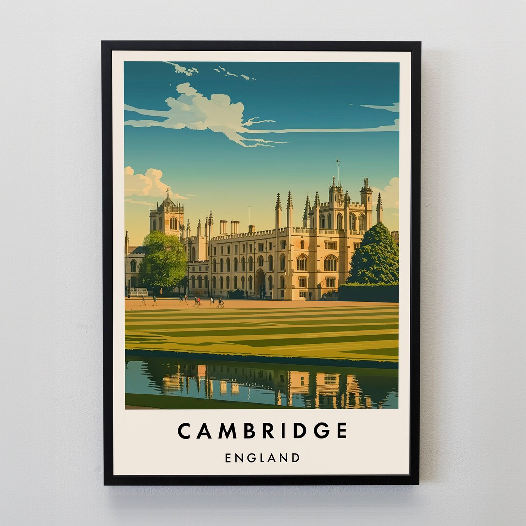 Cambridge Travel Print, Wall Art Cambridge, Cambridge Print, Cambridge ...