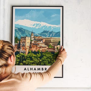 Alhambra Travel Print, Wall Art Alhambra, Alhambra Poster, Spain Travel ...