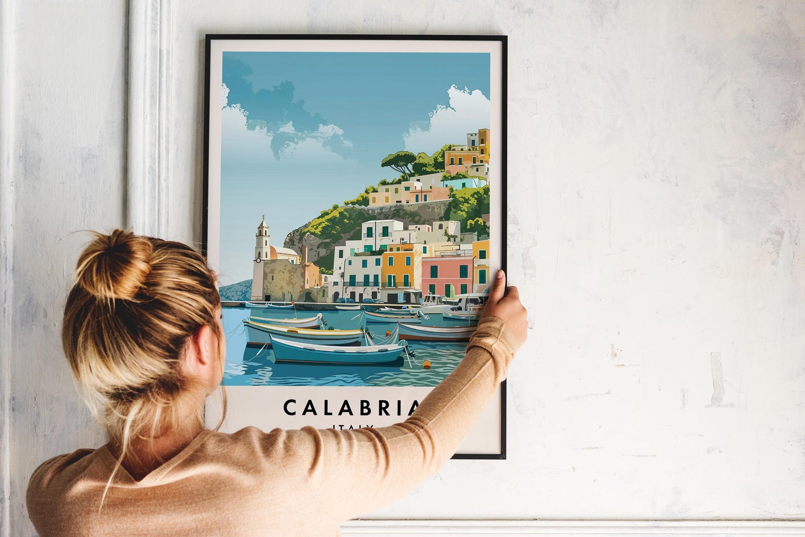 Calabria Travel Print, Wall Art Calabria, Calabria Poster, Italy Travel ...
