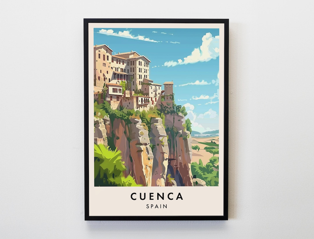 Cuenca Travel Print, Wall Art Cuenca, Cuenca Poster, Spain Travel Print ...