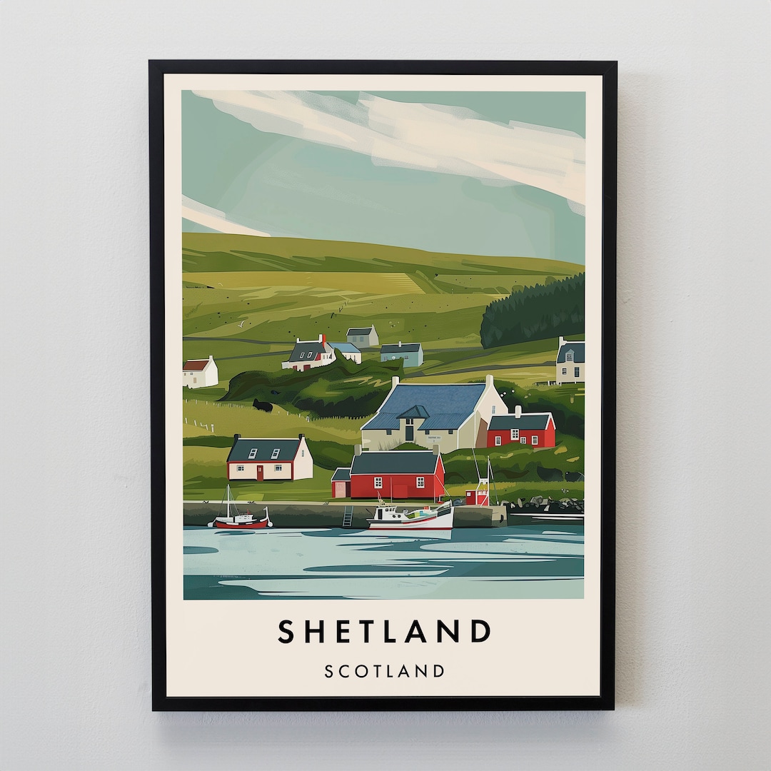 Shetland Islands Travel Print, Wall Art Shetland Islands, Shetland ...