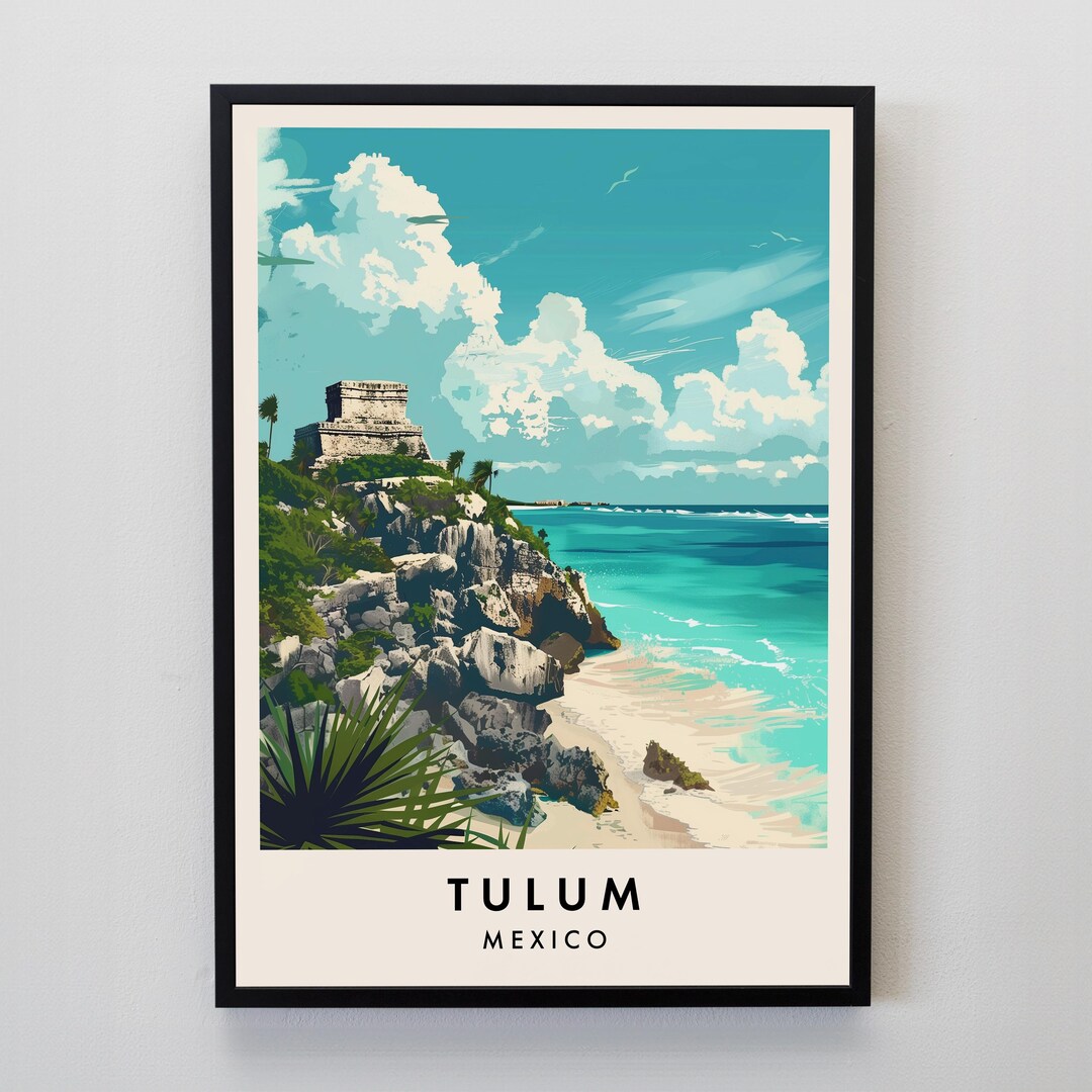 Tulum Travel Print, Wall Art Tulum, Tulum Print, Tulum Poster, Mexico ...