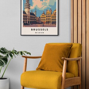 Brussels Travel Print, Wall Art Brussels, Brussels Print, Brussels ...