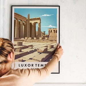 Luxor Temple Travel Print, Wall Art Luxor Temple Poster, Egypt Travel ...