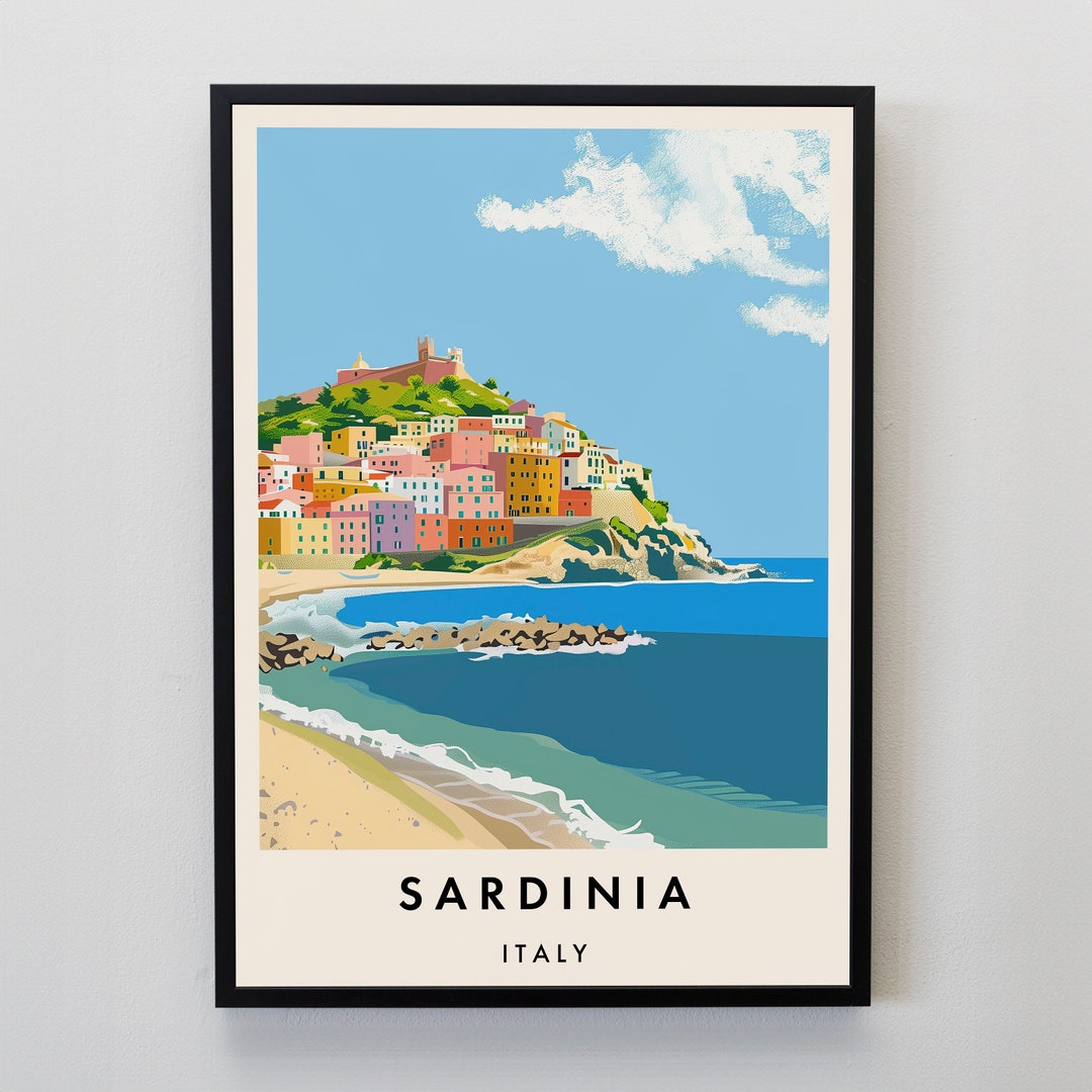 Sardinia Travel Print, Wall Art Sardinia, Sardinia Print, Sardinia ...