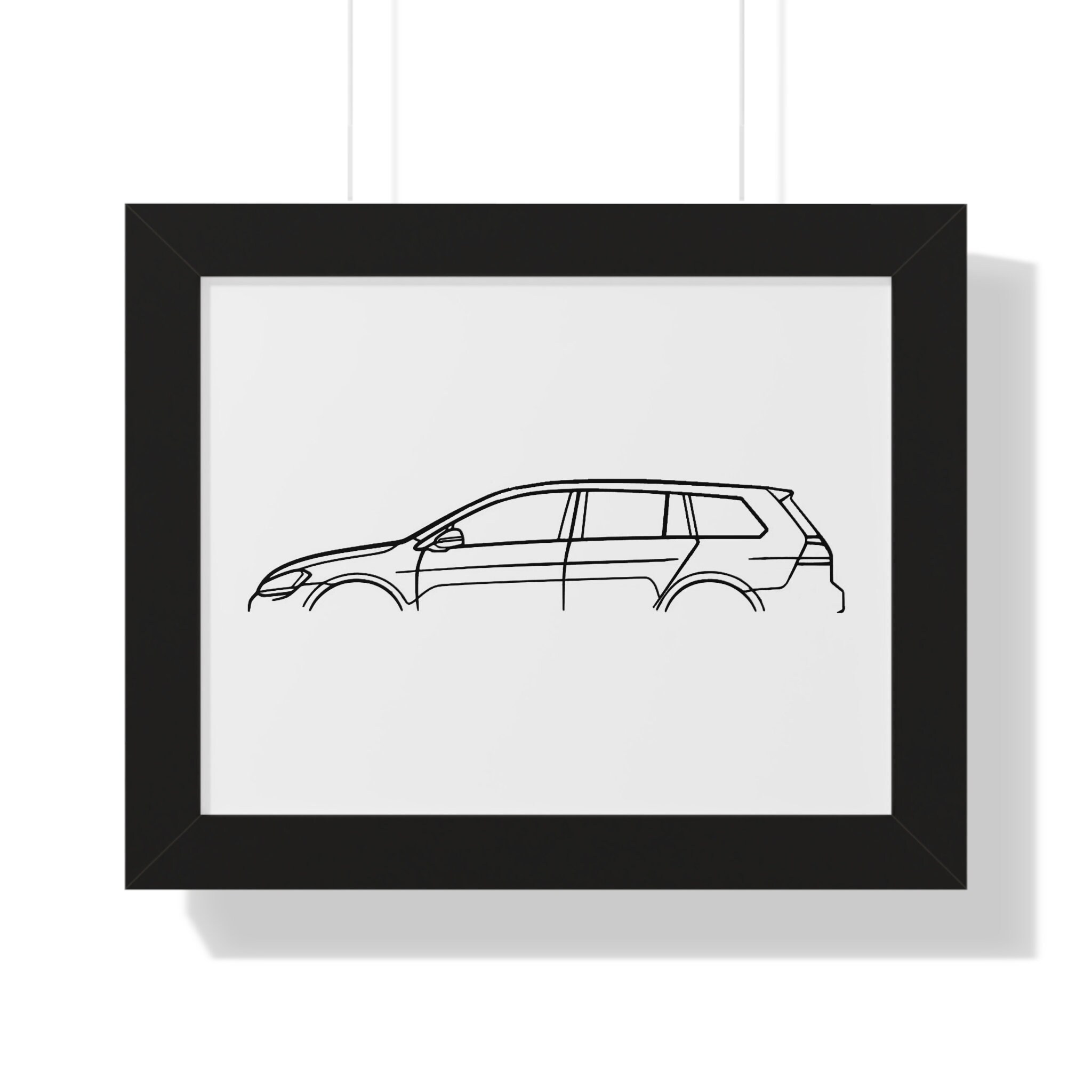 VW Golf Sportwagen (mk7) Silhouette Wall Art - Etsy