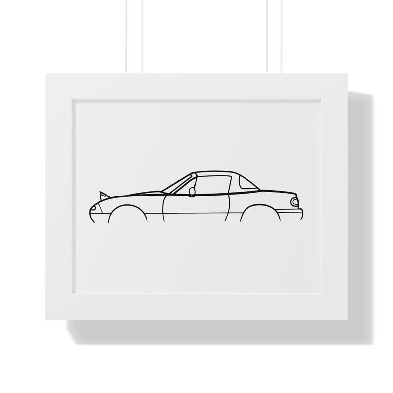Miata MX-5 Hard Top (NA) Silhouette Wall Art - Etsy