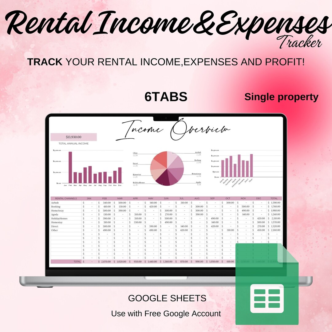 Income and Expense Tracking Spreadsheet Personal Financial Planner ...