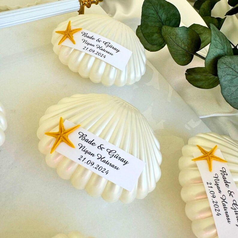 Elegant Seashell and Oyster Wedding Luxury Gift Set Perfect Bulk Favors ...