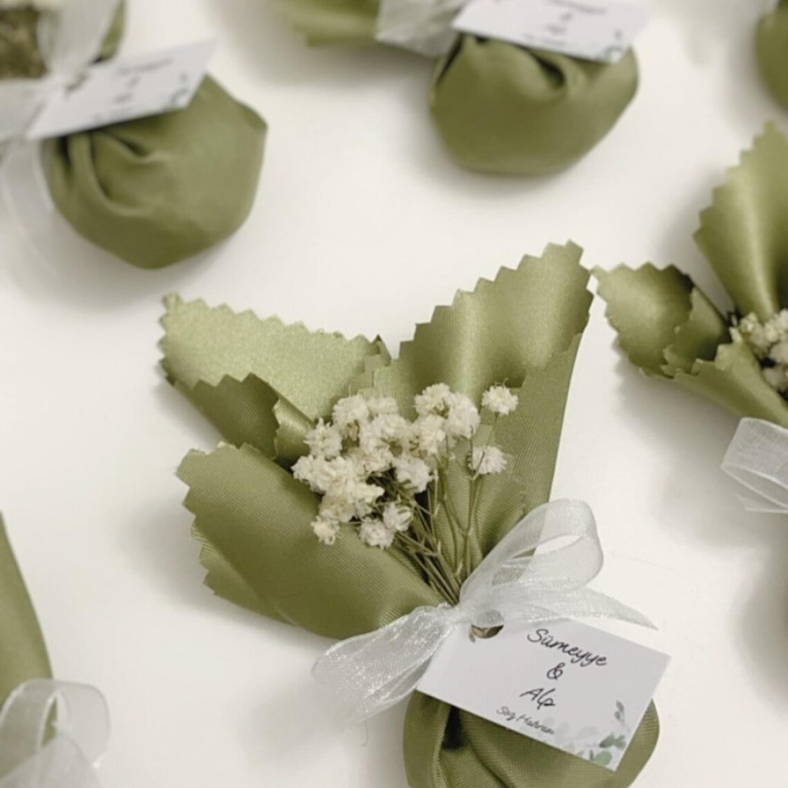 Handmade Dried Flower Sachet Favors, Personalized Wedding Bulk Bridal ...