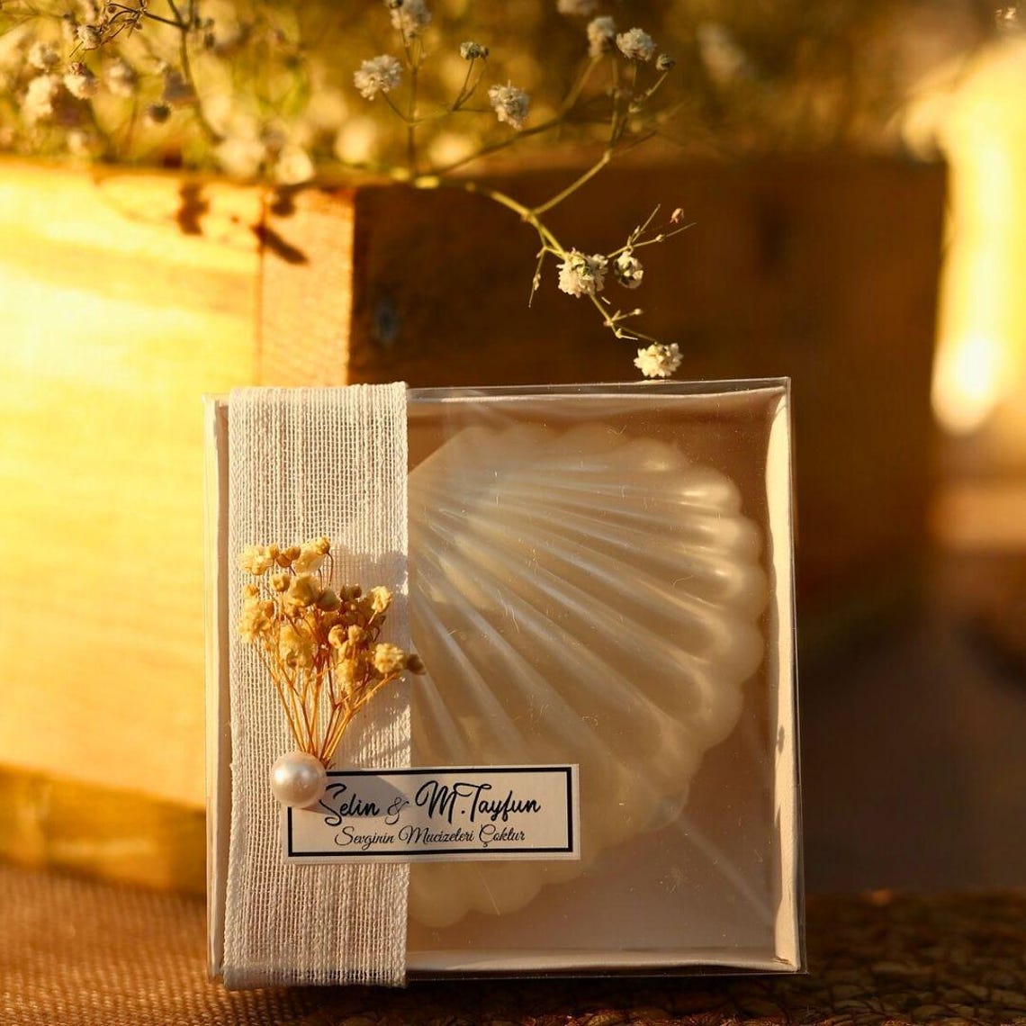 Oyster Candle Box Decorated With Pearls, Sea Shell Handmade Candle ...