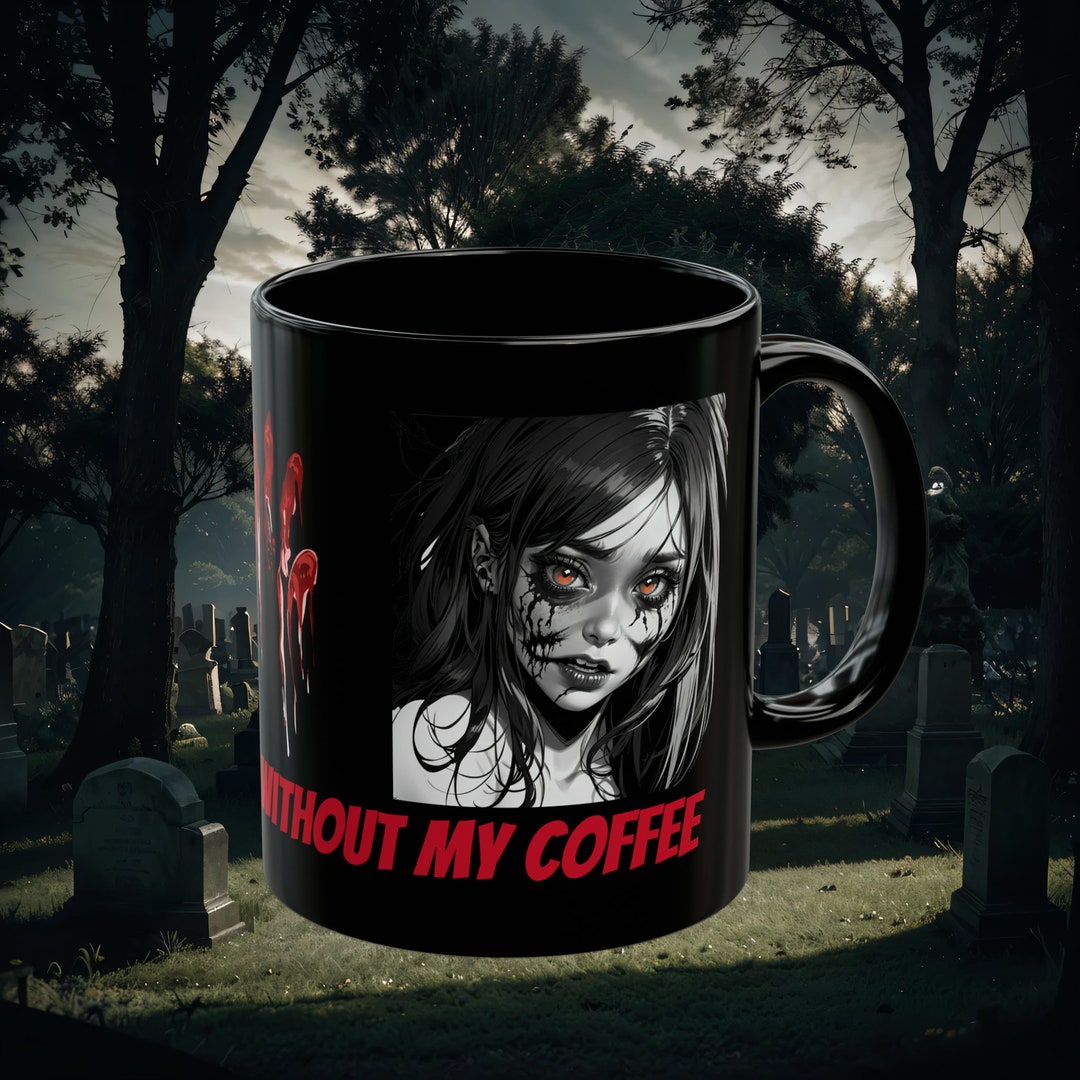 Chic Female Zombie Coffee Mug 'not Myself Without My Coffee' Girly ...
