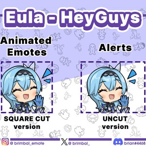 Eula Heyguys Animated Emotes, Alerts | Twitch Youtube Discord Kick ...