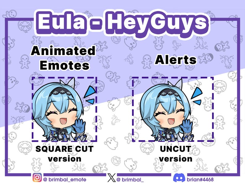 Eula Heyguys Animated Emotes, Alerts | Twitch Youtube Discord Kick ...