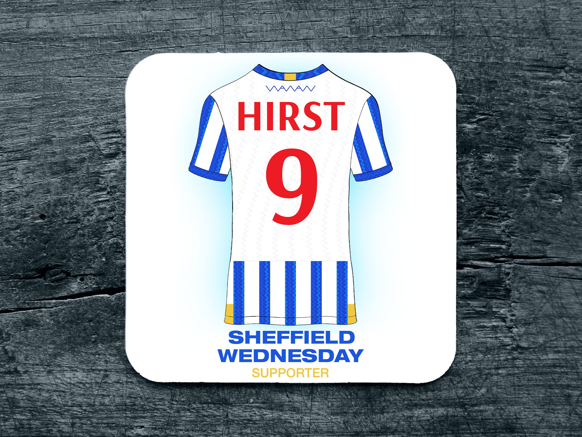 Personalised Sheffield Wednesday Style Coasters, 24/25 Shirt, Fan Song ...