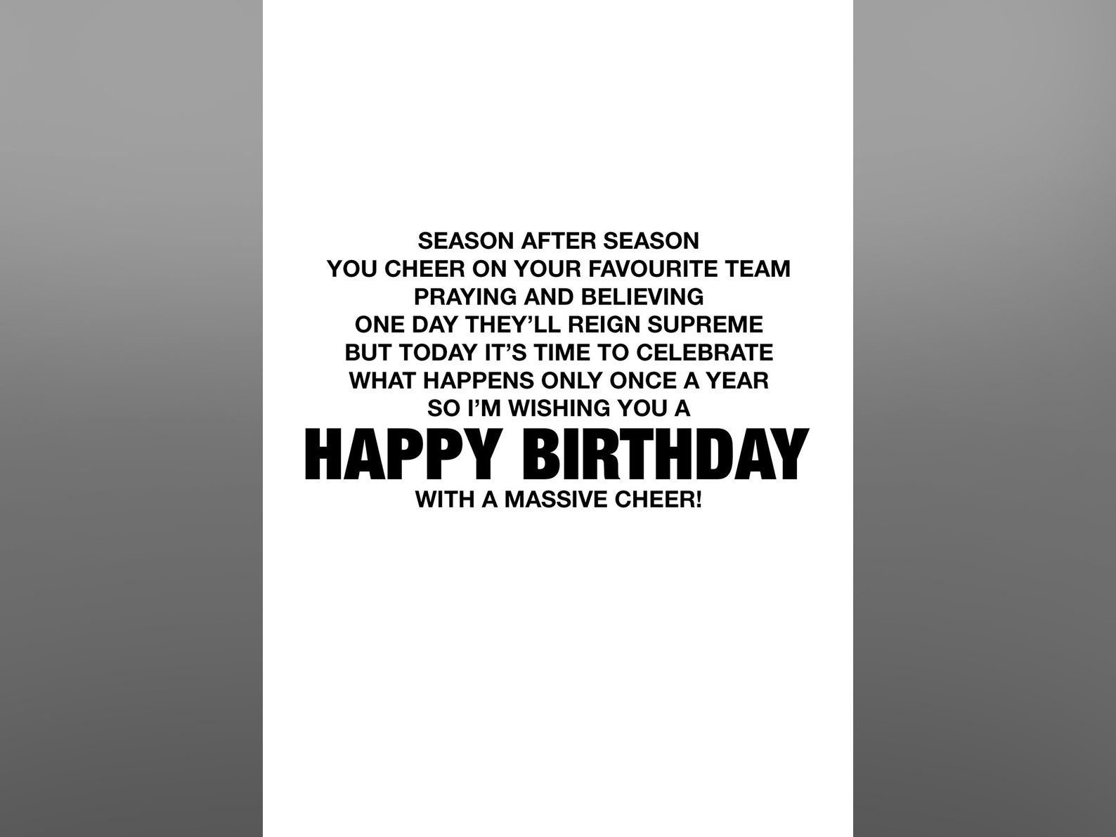 Personalised Sunderland Style Birthday Card, Personalise Name & Number ...