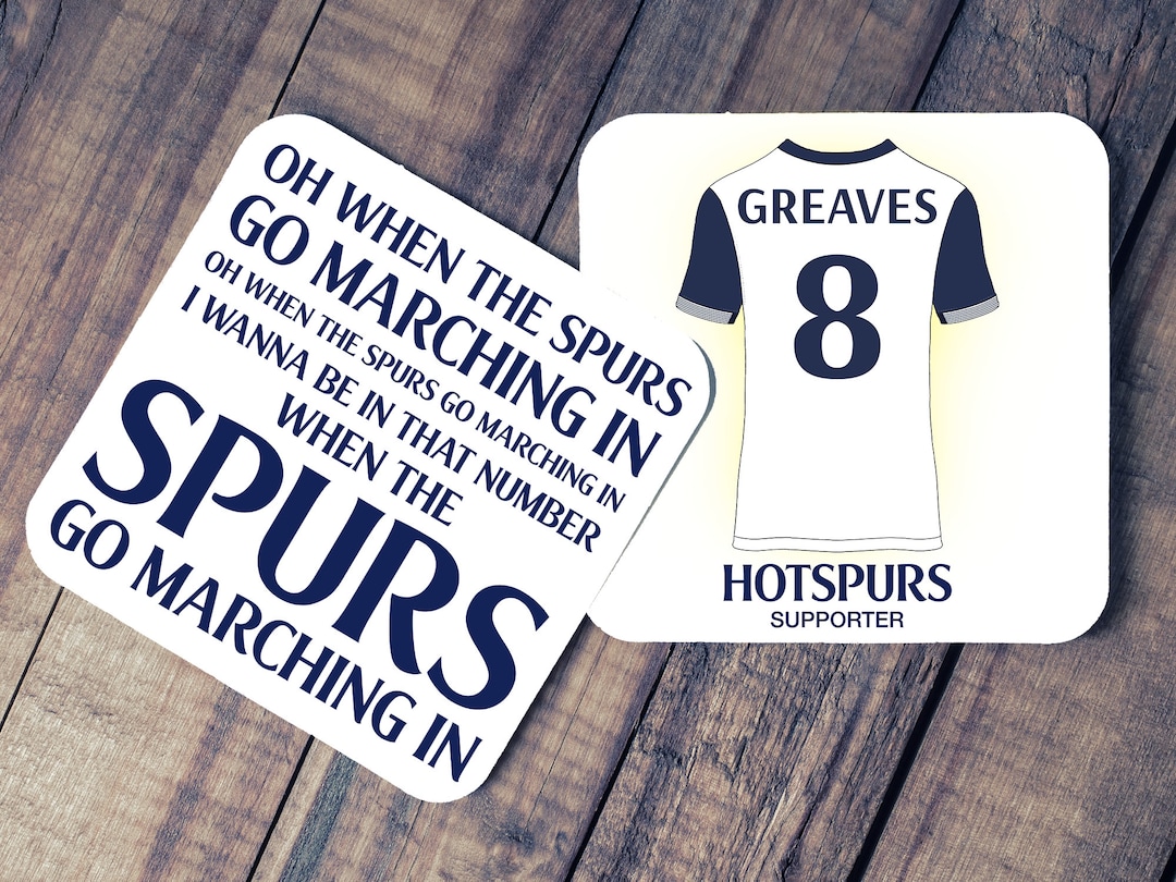 Personalised Tottenham Hotspur Style Coasters, 24/25 Shirt, Football ...