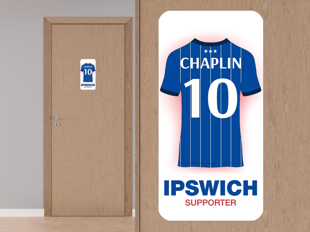 Personalised Ipswich Town Style Door Sign, Personalise Name & Number 25 ...
