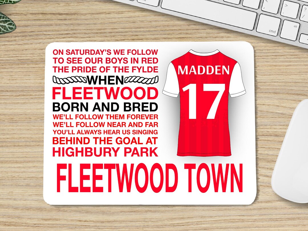 Personalised Fleetwood Town Style Mouse Mat, Football FC Mouse Pad ...
