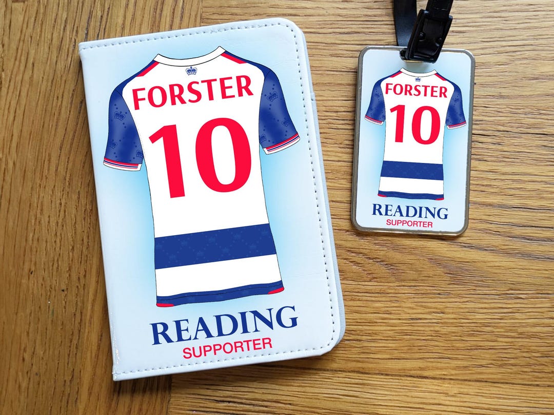 Personalised Reading Style Passport Holder & Luggage Tag, Personalise ...