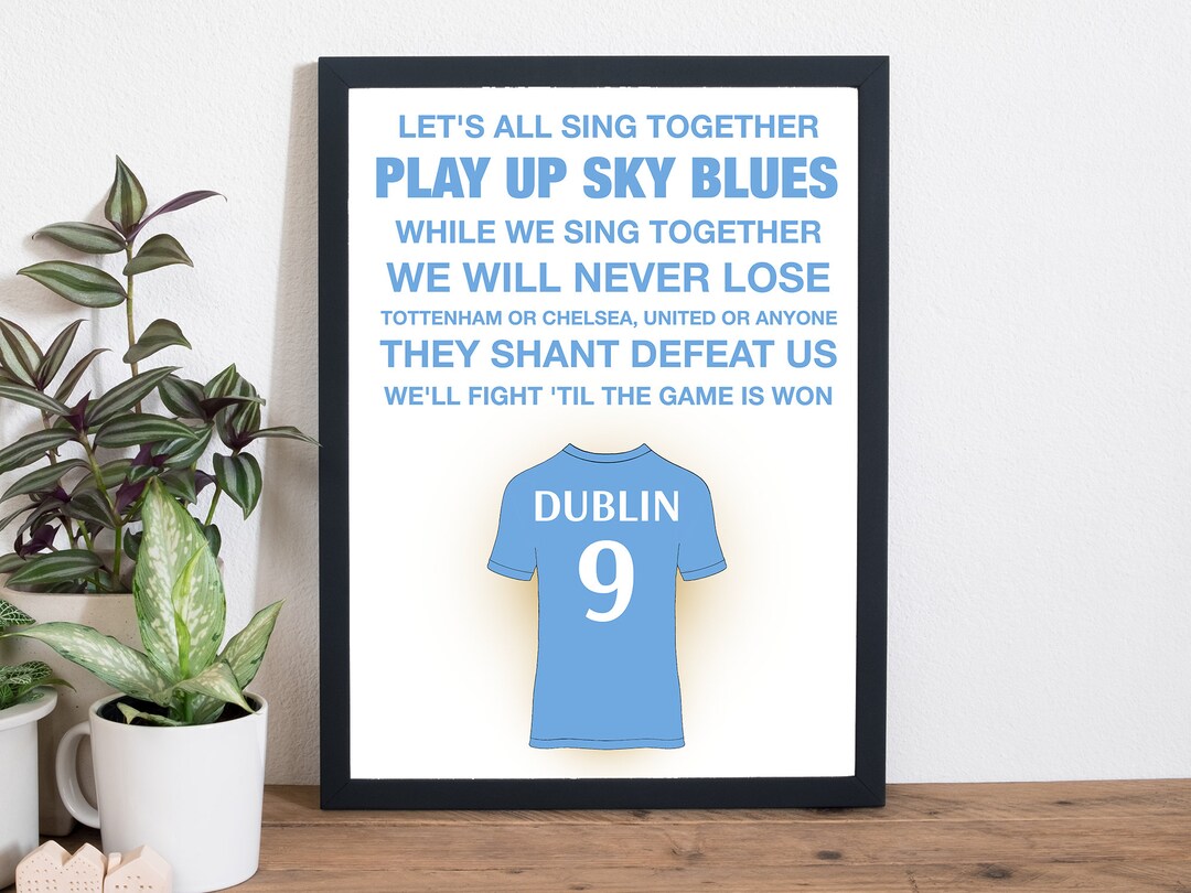 Personalised Coventry City Fan Framed Poster, Personalise 23/24 Shirt ...
